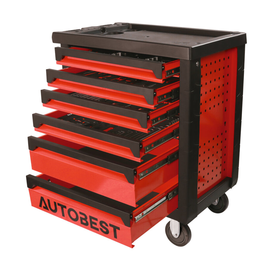 6-laden gereedschapswagen AUTOBEST inclusief 170 gereedschappen - Auto5
