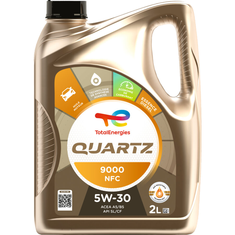 Huile moteur TOTALENERGIES Quartz Essence 9000F NFC 5W30 Essence et ...