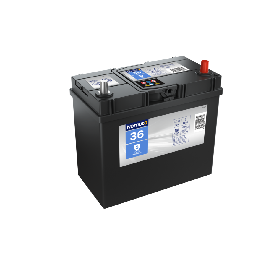 Autobatterij NORAUTO BV36 45 Ah - 330 A - Auto5