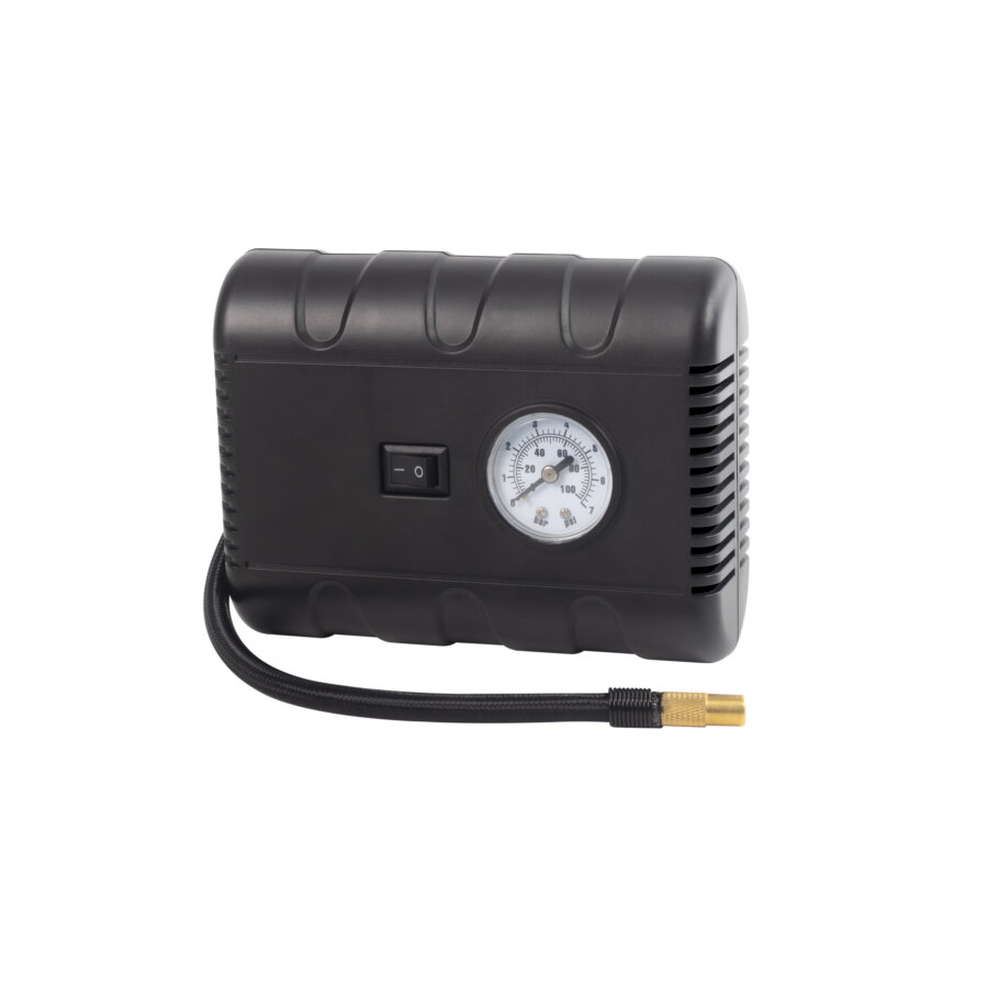 Mini-compressor met 12V analoge drukmeter - Auto5