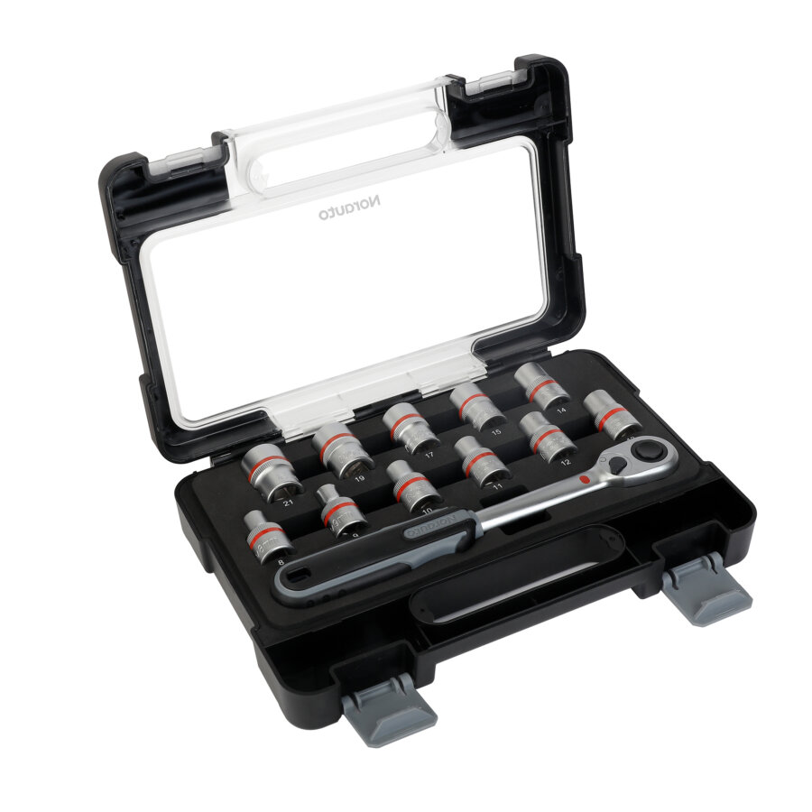 Coffret cliquet carré 1/2" + 11 douilles 6 pans 8-21mm NORAUTO - Auto5