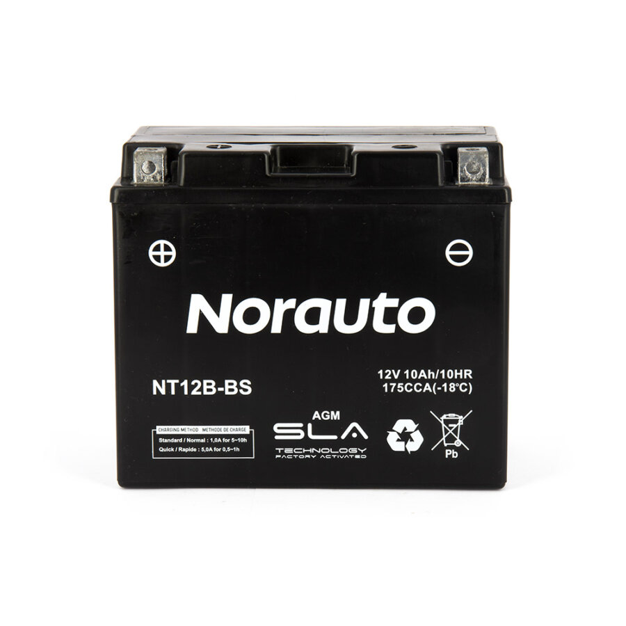 Motor batterij NORAUTO NT12B-BS SLA AGM - Auto5