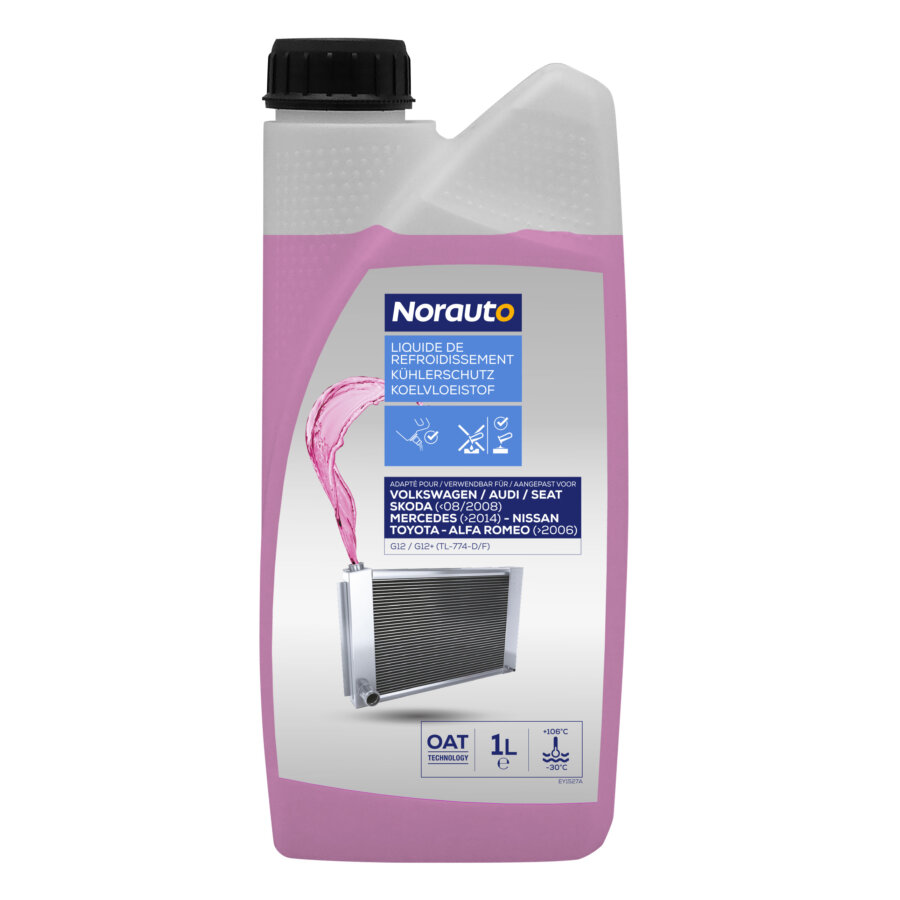 Koelvloeistof NORAUTO -30°C G12/G12+ 1 L - Auto5