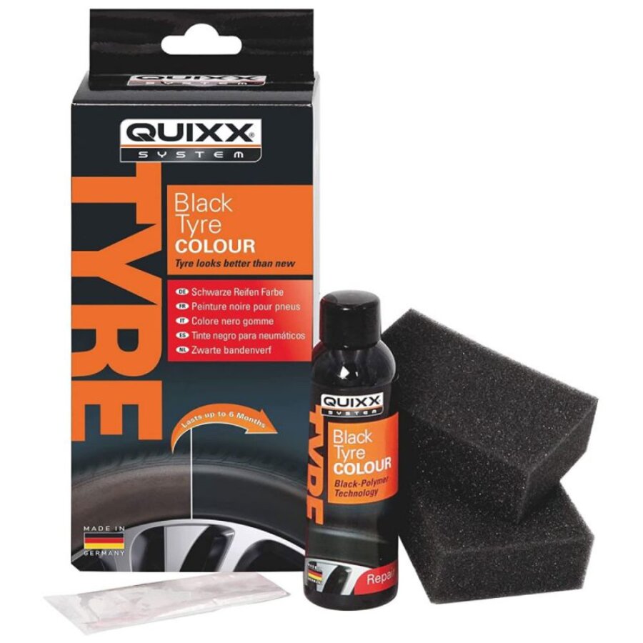 Quixx Black Tyre Colour Renovatiekit Voor Banden 75 Ml Auto5