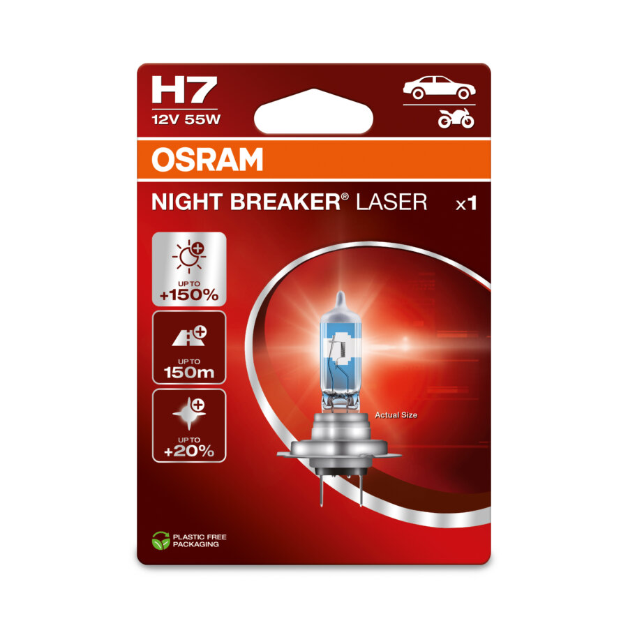 1 lamp NIGHT BREAKER OSRAM LASER H7 12V - Auto5