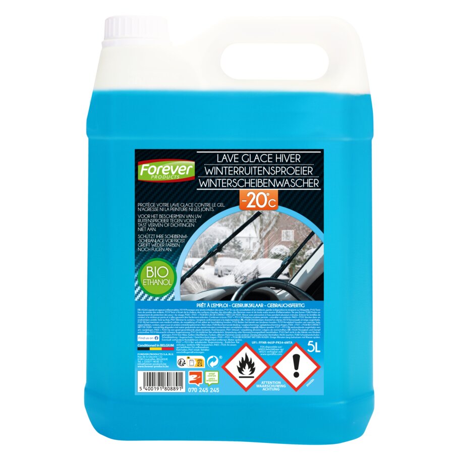Ruitensproeiervloeistof antivries -20°C 5L forever - Auto5