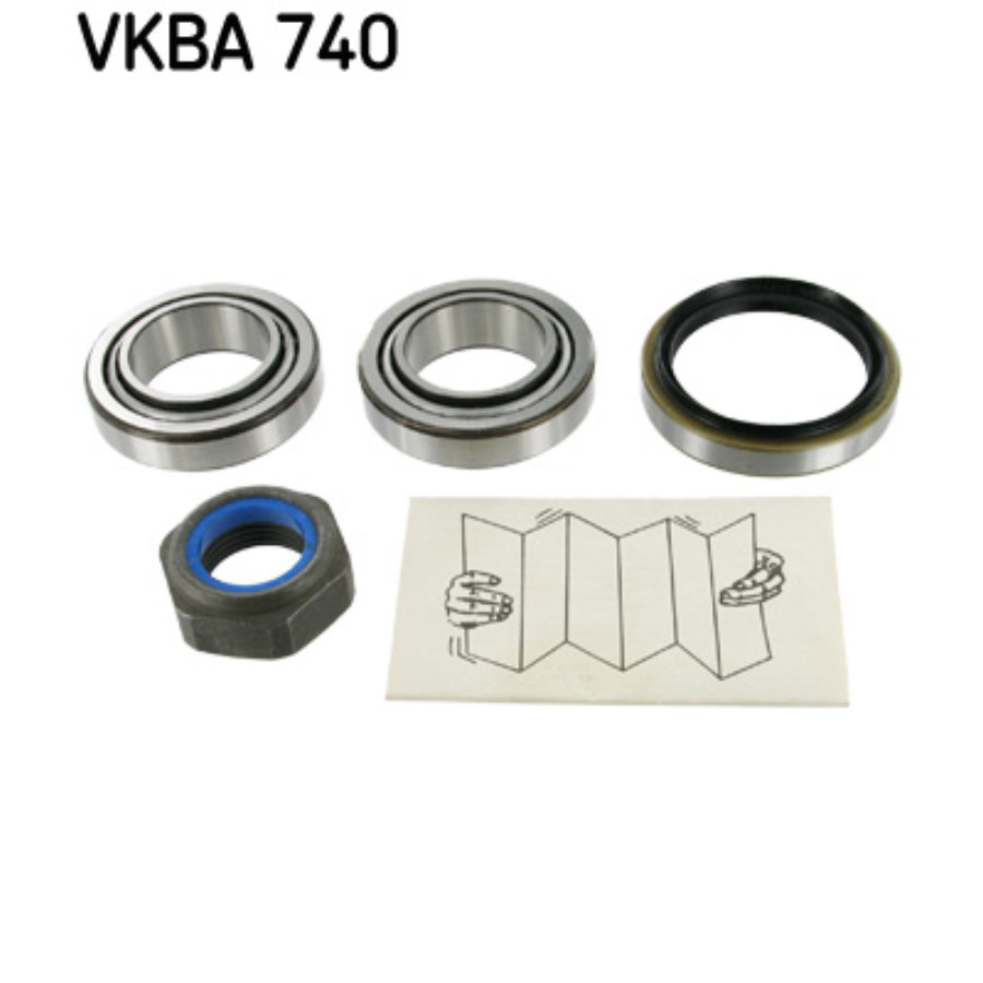 Set wiellagers vooraan links SKF VKBA740 - Auto5