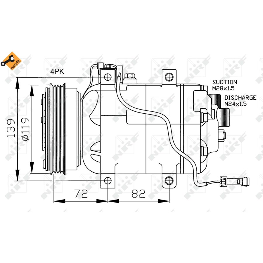 Airconditioningcompressor NRF 32030 EASY FIT - Auto5