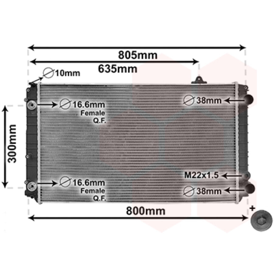 Radiateur de refroidissement VAN WEZEL 3002252 - Auto5