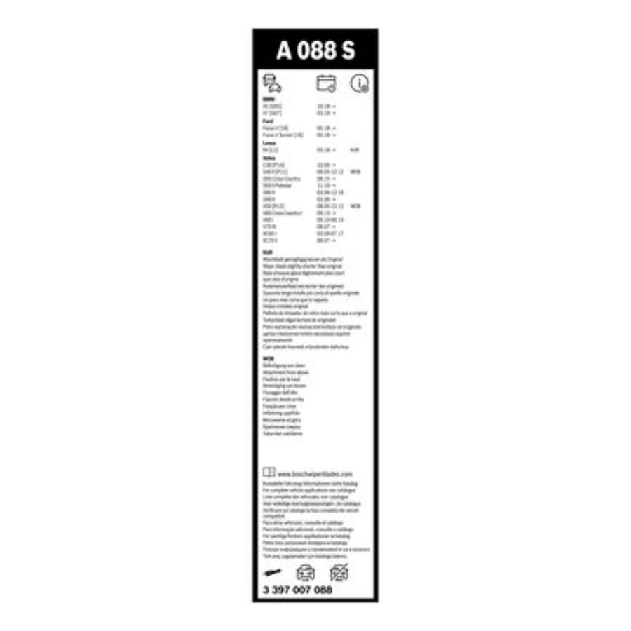 2 ruitenwissers Bosch AeroTwin A088S : Auto5.be