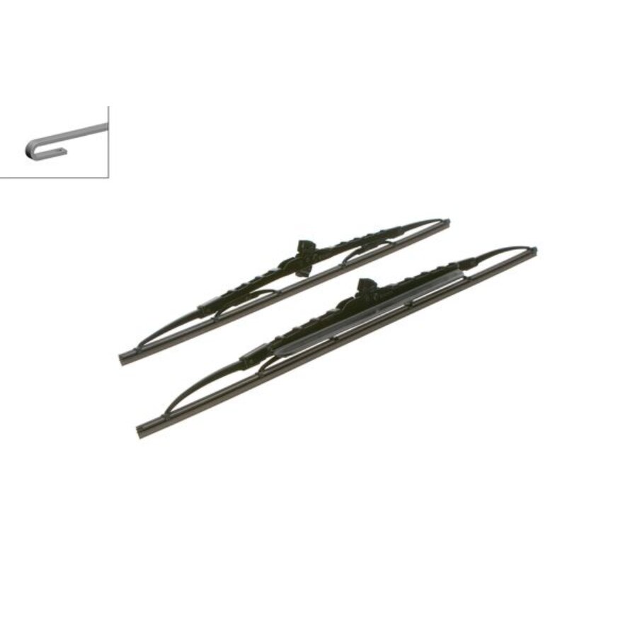 2 balais d'essuie-glace BOSCH Twin avec spoiler 728S : Auto5.be