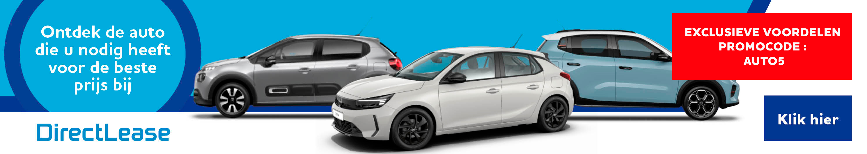 Private lease met Auto5 & DirectLease : Onklopbare aanbiedingen